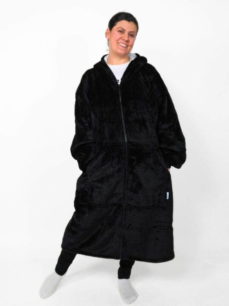 Black Extra long Full Zip Snooby - The Snooby